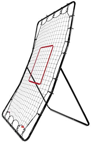 SKLZ PitchBack Baseball and Softball Pitching Net and Rebounder, Black/Red, 2' 9" x 4' 8"