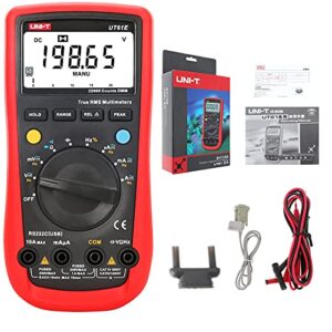 uni-t ut61e digital multimeter true rms peak meter pc connect ac dc voltage relative mode 22000 counts data hold auto range