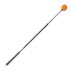 orange whip golf swing trainer aid, patented counterbalanced golf swing aid, made in the usa, 47″