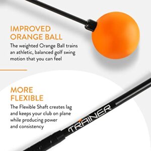 Orange Whip Golf Swing Trainer Aid, Patented Counterbalanced Golf Swing Aid, Made in The USA, 47"