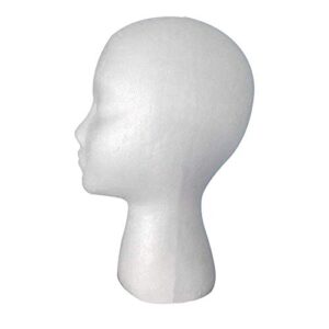 11" 3 Pcs Wig Head - Tall Female Foam Mannequin Wig Stand and Holder for Style, Model And Display Hair, Hats and Hairpieces, Mask - for Home, Salon and Travel