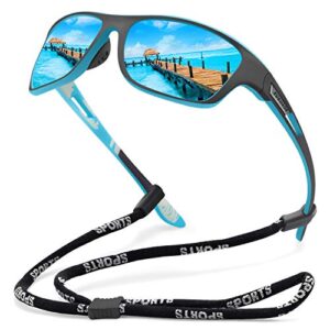 kuguaok polarized sports sunglasses for men driving cycling fishing sun glasses 100% uv protection goggles