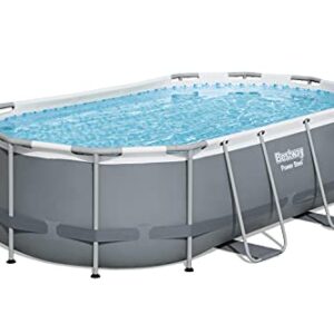 Bestway Power Steel 14' x 8'2" x 39.5" Oval Above Ground Pool Set | Includes 530gal Filter Pump, Ladder, ChemConnect Dispener