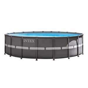 intex 18ft x 52in ultra frame pool set with sand filter pump, ladder, ground cloth & pool cover