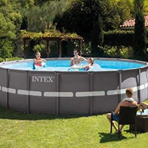 Intex 18ft X 52in Ultra Frame Pool Set with Sand Filter Pump, Ladder, Ground Cloth & Pool Cover