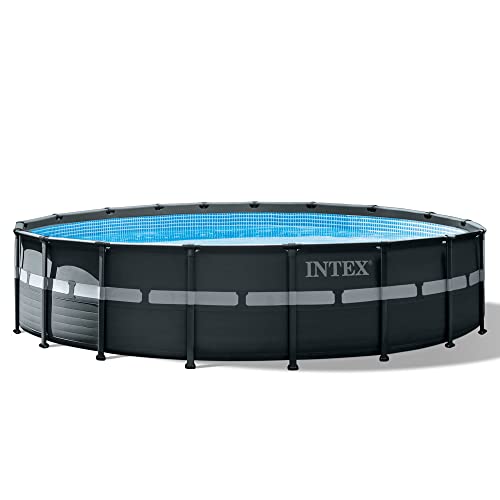 Intex Ultra XTR Frame 18' x 52" Above Ground Swimming Pool with Sand Filter Pump, Ladder, Cover, & Maintenance Accessory Kit with Vacuum and Skimmer