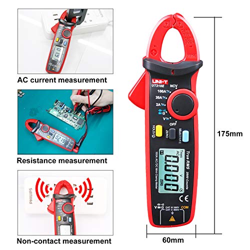 UNI-T UT210E Mini Digital Clamp Meter Handheld RMS AC/DC Resistance Capacitance Tester