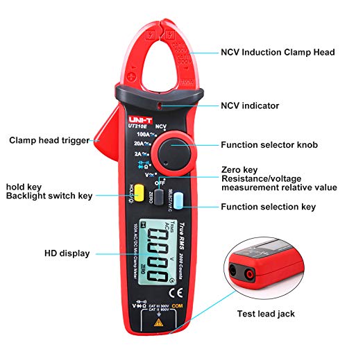 UNI-T UT210E Mini Digital Clamp Meter Handheld RMS AC/DC Resistance Capacitance Tester