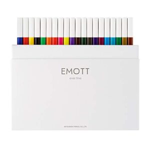 mitsubishi uni water-based pen emott 40 color pemsy40c