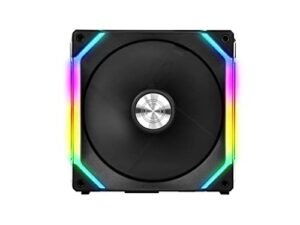 lian li uni fan sl140 rgb x1 140mm revolutionized daisy-chain argb fan – black