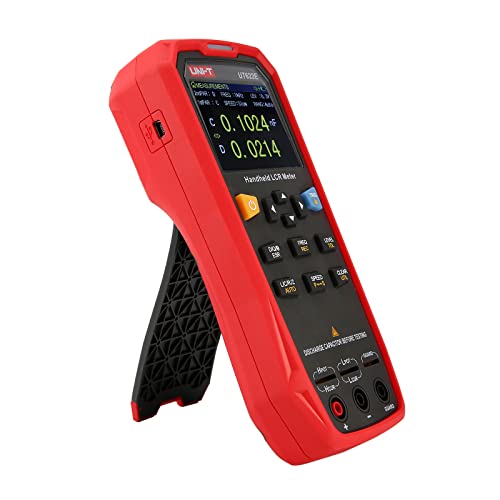 UNI-T LCR Meter UT622E, Handheld Digital Multi Meter Inductance Capacitance Resistance Tester High-Precision Industrial Components Capacitor Tester Frequency Ohm ESR Meter with Backlight Data Hold