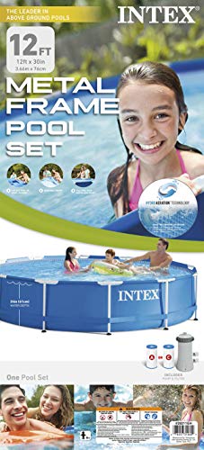 INTEX 28211EH 12ft x 30in Metal Frame Pool with Cartridge Filter Pump