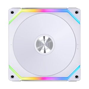 lian li uni fan sl v2 rgb revolutionized daisy-chain argb fan 140mm single pack white sl140v2-1w