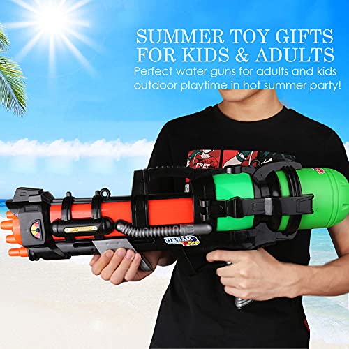 2 Pack Water Guns for Kids Adults 1500CC Blaster 40 Ft Long Range Water Soaker Squirt Guns for Swimming Pools Party Beach Sand Water Fighting