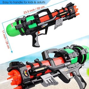 2 Pack Water Guns for Kids Adults 1500CC Blaster 40 Ft Long Range Water Soaker Squirt Guns for Swimming Pools Party Beach Sand Water Fighting