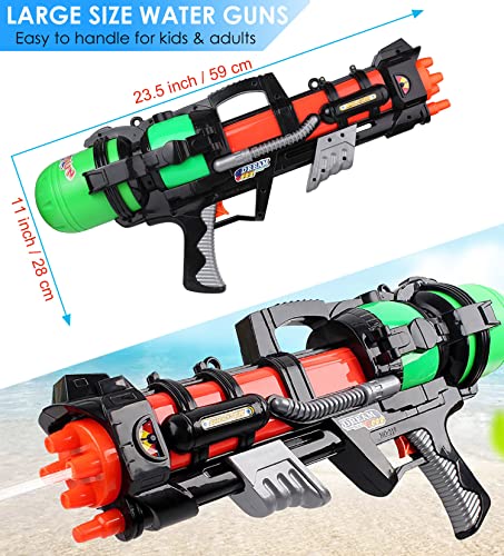 2 Pack Water Guns for Kids Adults 1500CC Blaster 40 Ft Long Range Water Soaker Squirt Guns for Swimming Pools Party Beach Sand Water Fighting