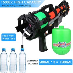 2 Pack Water Guns for Kids Adults 1500CC Blaster 40 Ft Long Range Water Soaker Squirt Guns for Swimming Pools Party Beach Sand Water Fighting