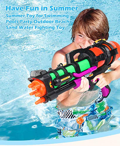 2 Pack Water Guns for Kids Adults 1500CC Blaster 40 Ft Long Range Water Soaker Squirt Guns for Swimming Pools Party Beach Sand Water Fighting