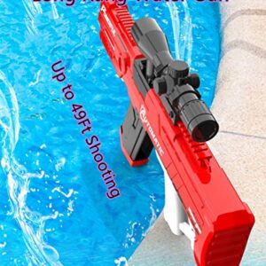 JCWH Electronic Powerful Water Gun,Electric Squirt Gun, with ABS Material 1100cc Large Capacity Strong 49 Ft Long Rang Shooting for Summer Water Toys Gun Kids Adults