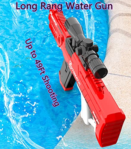 JCWH Electronic Powerful Water Gun,Electric Squirt Gun, with ABS Material 1100cc Large Capacity Strong 49 Ft Long Rang Shooting for Summer Water Toys Gun Kids Adults