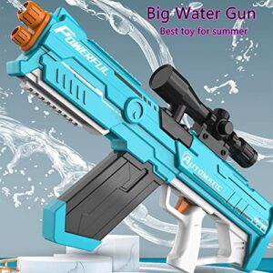 JCWH Electronic Powerful Water Gun,Electric Squirt Gun, with ABS Material 1100cc Large Capacity Strong 49 Ft Long Rang Shooting for Summer Water Toys Gun Kids Adults