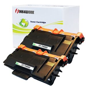 2 pack ink4work compatible replacement for brother tn880 tn-880 super high yield toner cartridge for hl-l6200dw hl-l6250dw hl-l6300dw hl-l6400dw mfc-l6700dw mfc-l6750dw mfc-l6800dw mfc-l6900dw