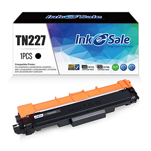 INK E-SALE Compatible Toner Cartridge Replacement for Brother TN227 TN227BK Toner Cartridge for use with Brother Printer HL-L3210CW HL-L3230CDW HL-L3270CDW HL-L3290CDW MFC-L3710CW (Black 1 Pack)