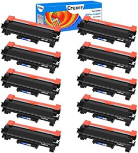 cruxer compatible toner cartridge replacement for brother tn760 tn-760 used for hl-l2350dw hl-l2370dw dcp-l2550d mfc-l2750dw xl printer (black, 10-pack)