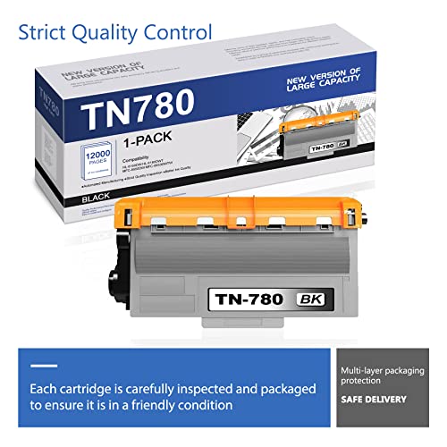 EDH Compatible TN780 TN-780 Toner Cartridge Replacement for Brother Super High Yield Compatible with HL-6180DW HL-6180DWT MFC-8950DW MFC-8950DWT Printer (1 Pack,Black)