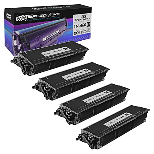 SPEEDYINKS Toner Cartridge Replacement for Brother TN460 High Yield (Black, 4-Pack) Compatible with Multi-Function: MFC-1260, MFC-1270, MFC-2500, MFC-8300, MFC-8500, MFC-8600, MFC-8700, and MFC-9600