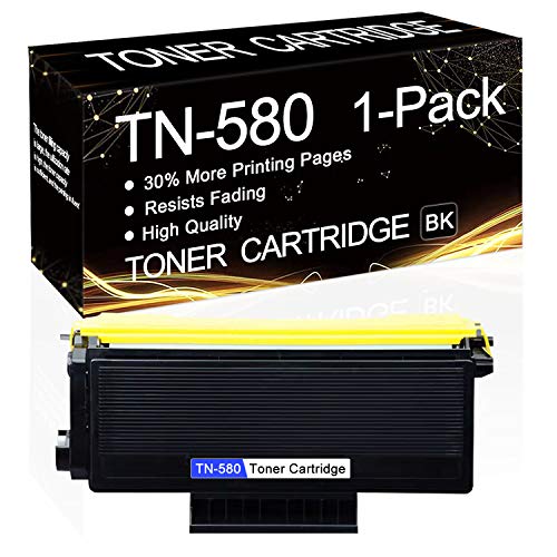 1 Pack TN-580 Black TN580 High-Yield Toner Compatible Toner Cartridge Replacement for Brother HL-5240 HL-5250DN HL-5250DNT HL-5270DN MFC-8370 MFC-8460N MFC-8670DN DCP-8060 DCP-8065DN Printers.