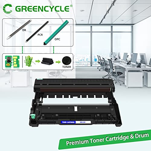 greencycle 6 Pack Black DR630 DR-630 High Yield Black Drum Unit Compatible for Brother HL-L2380DW MFC-L2700DW Laser Printer Wihtout Toner