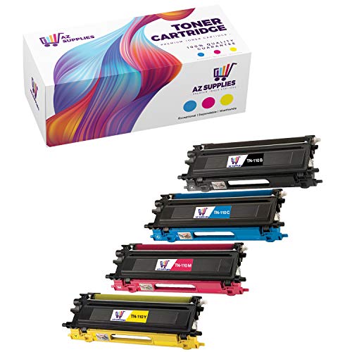 AZ SUPPLIES Compatible Toner Cartridge Replacement for Brother TN110 DCP-9040 9040CN 9045 9045CDN 9045CN HL-4040 4040CDN 4040CN 4050 4050CDN 4050CN 4070 4070CDW (Black Magenta Yellow Cyan - 4 Packs)