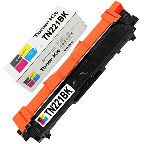 TN221 Compatible Toner Cartridge Replacement for Brother TN-221 TN221BK HL-3140CW HL-3150CDN HL-3150CDW HL-3170CDW MFC-9130CW MFC-9330CDW MFC-9340CDW High Page Yield Black by Coloner