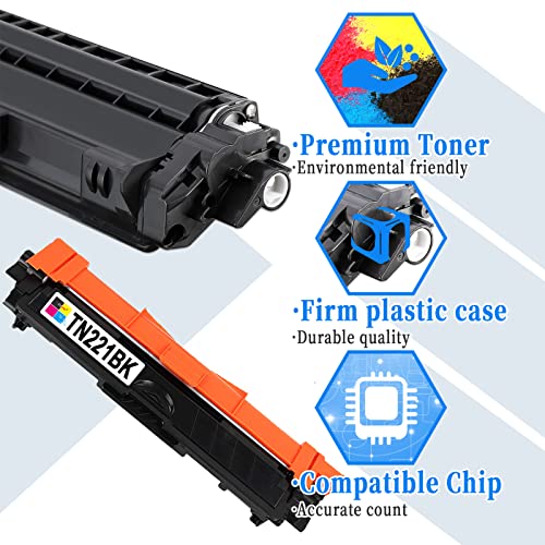 TN221 Compatible Toner Cartridge Replacement for Brother TN-221 TN221BK HL-3140CW HL-3150CDN HL-3150CDW HL-3170CDW MFC-9130CW MFC-9330CDW MFC-9340CDW High Page Yield Black by Coloner