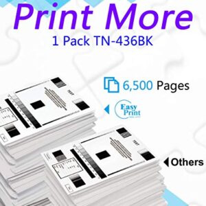 (1-Pack) Black High Yield Compatible TN436 TN-436 TN-436BK Toner Cartridge TN436BK Used for Brother HL-8260CDW L8360CDWT MFC-L8690CDW L8900CDW L8610CDW DCP-L8410CDW Printer, by EasyPrint