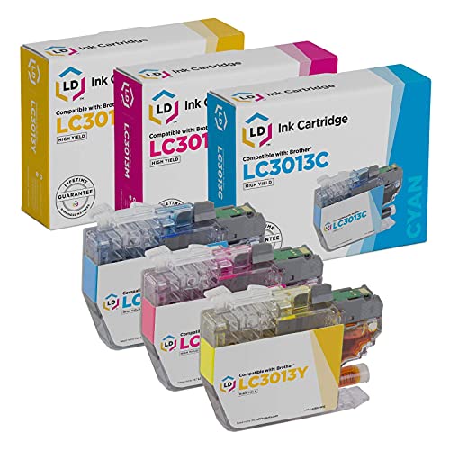 LD Compatible Ink Cartridge Replacements for Brother LC3013 High Yield (Cyan, Magenta, Yellow, 3-Pack)