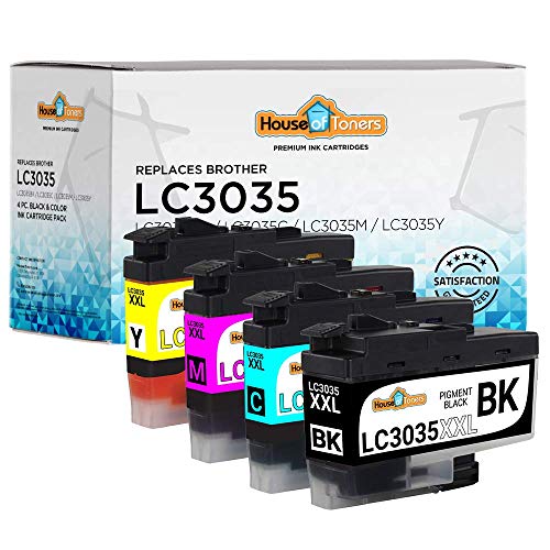 Houseoftoners Compatible Ink Cartridge Replacement for Brother LC3035 XXL LC3035BK LC3035C LC3035M LC3035Y for MFC-J805DW XL MFC-J815DW XL MFC-J995DW XL (1B/1C/1M/1Y, 4PK)