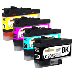 Houseoftoners Compatible Ink Cartridge Replacement for Brother LC3035 XXL LC3035BK LC3035C LC3035M LC3035Y for MFC-J805DW XL MFC-J815DW XL MFC-J995DW XL (1B/1C/1M/1Y, 4PK)