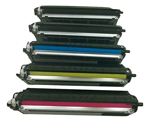 Brother TN-310 Toner Cartridge 5-pack (2Black, 1Cyan, 1Magenta, 1Yellow) Premium non-OEM High Yield for HL-4150CDN, HL-4170CDW, HL-4570CDWT, MFC-9460CDN, MFC-9560CDW, MFC-9970CDW Printers