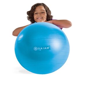 Gaiam Kids Balance Ball - Exercise Stability Yoga Ball, Kids Alternative Flexible Seating for Active Children in Home or Classroom (Satisfaction Guarantee), Blue, 45cm