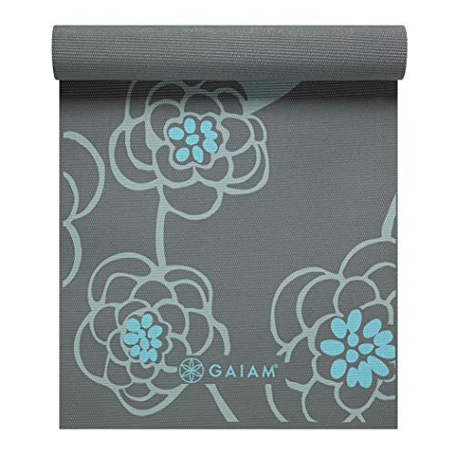 Gaiam ICY Blossom Prem Print Yoga Mat 6 Mm, 1 EA