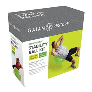 Gaiam Restore Strong Back Stability Ball Kit