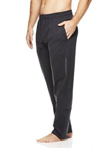 gaiam men’s restorative fleece yoga pants – performance running & workout sweatpants – black heather restorative, small