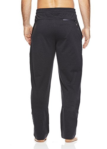 Gaiam Men's Restorative Fleece Yoga Pants - Performance Running & Workout Sweatpants - Black Heather Restorative, Small