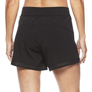 Gaiam Women's Warrior Yoga Short - Bike & Running Activewear Shorts - 3 Inch Inseam - Black Mesh Short, Large