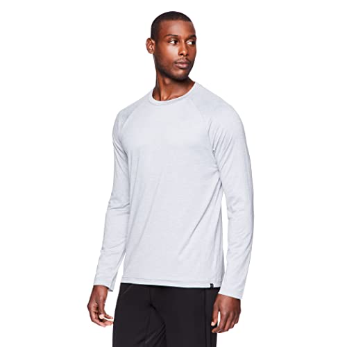 Gaiam Men's Everyday Basic Crew Neck T Shirt - Short Sleeve Yoga & Workout Top - Navy Heather, Small