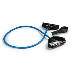 spri 07-71551 xertube resistance band w/door attachment, blue, heavy