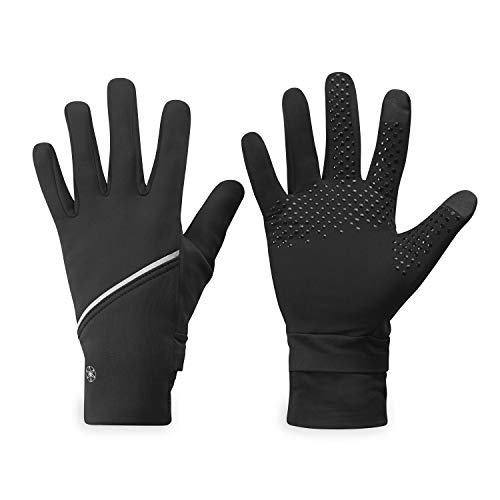 Gaiam Running Gloves Womens Cold Weather Touchscreen Compatible - Warm Winter Running Gear for Women - Walking, Running, Hiking, Biking/Cycling, Workout, Exercise/Fitness (S/M)