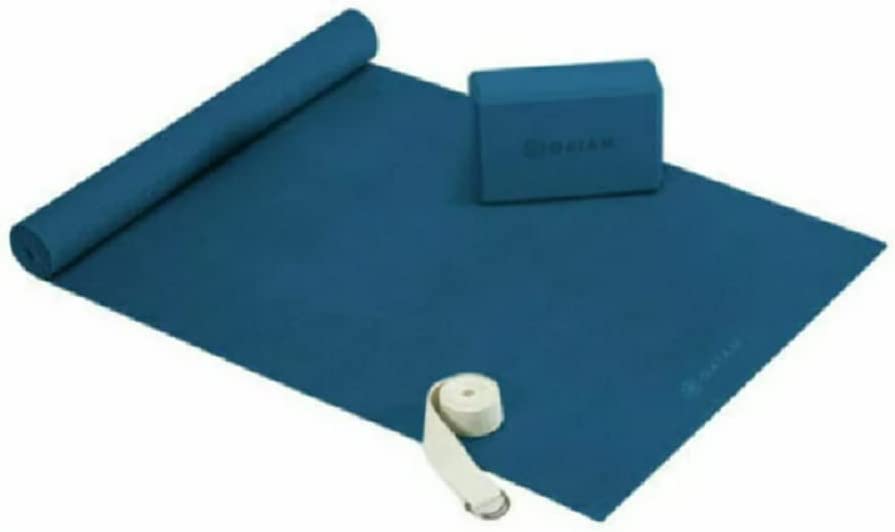 Gaiam 4mm Beginners Yoga Kit (Navy)